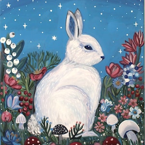 White Rabbit Art, Rabbit Art, Rabbit Painting, Bunny Art, Bunny ...