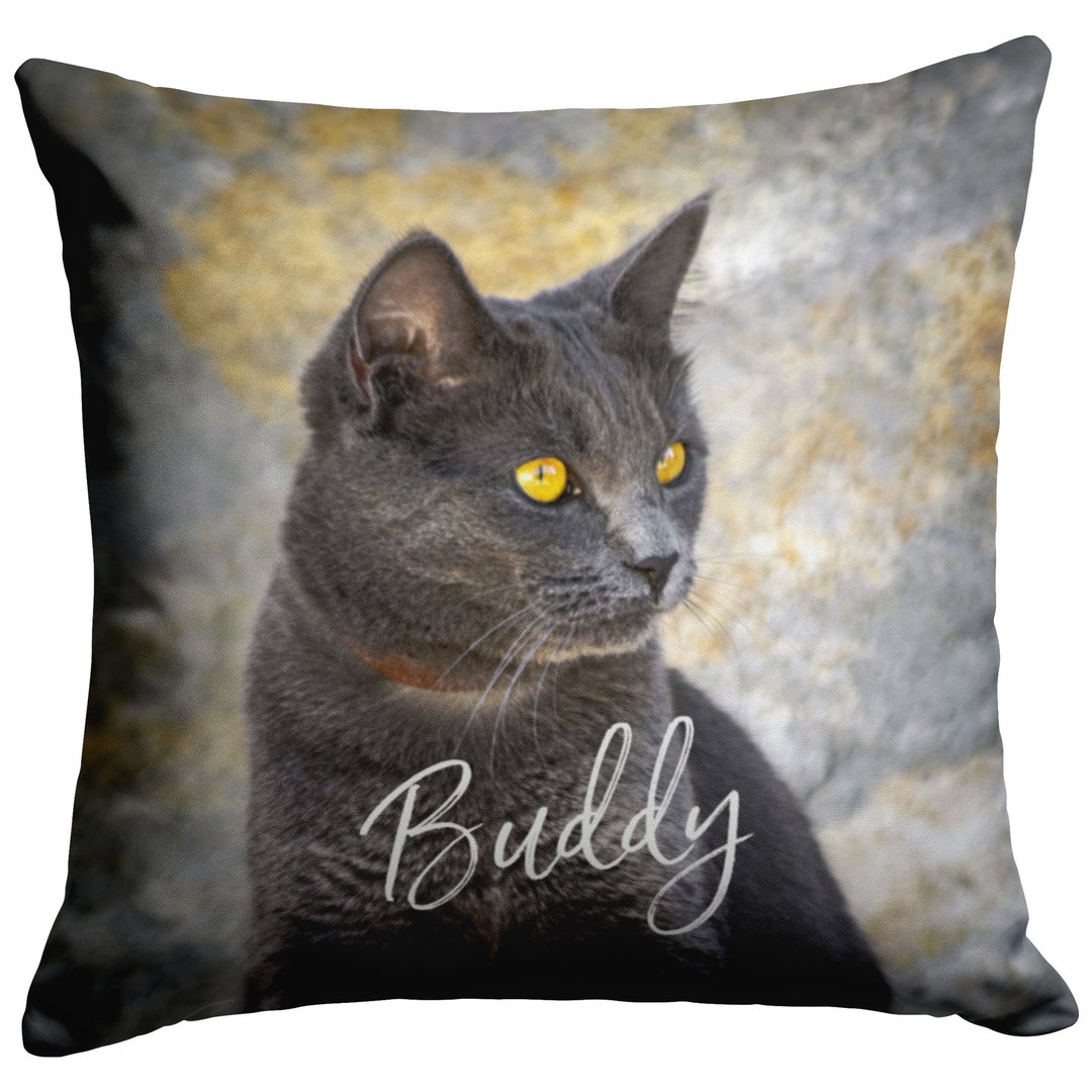 Personalized Custom Pet Cat Pillow, Cat Photo Pillow, Cat Cushion, Pet ...