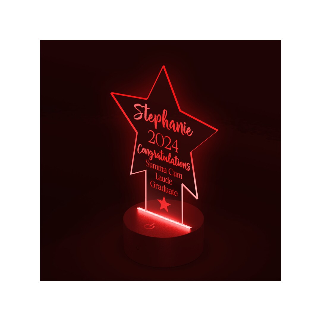 Personalized Summa Cum Laude Graduate LED Sign, Custom Congratulations ...