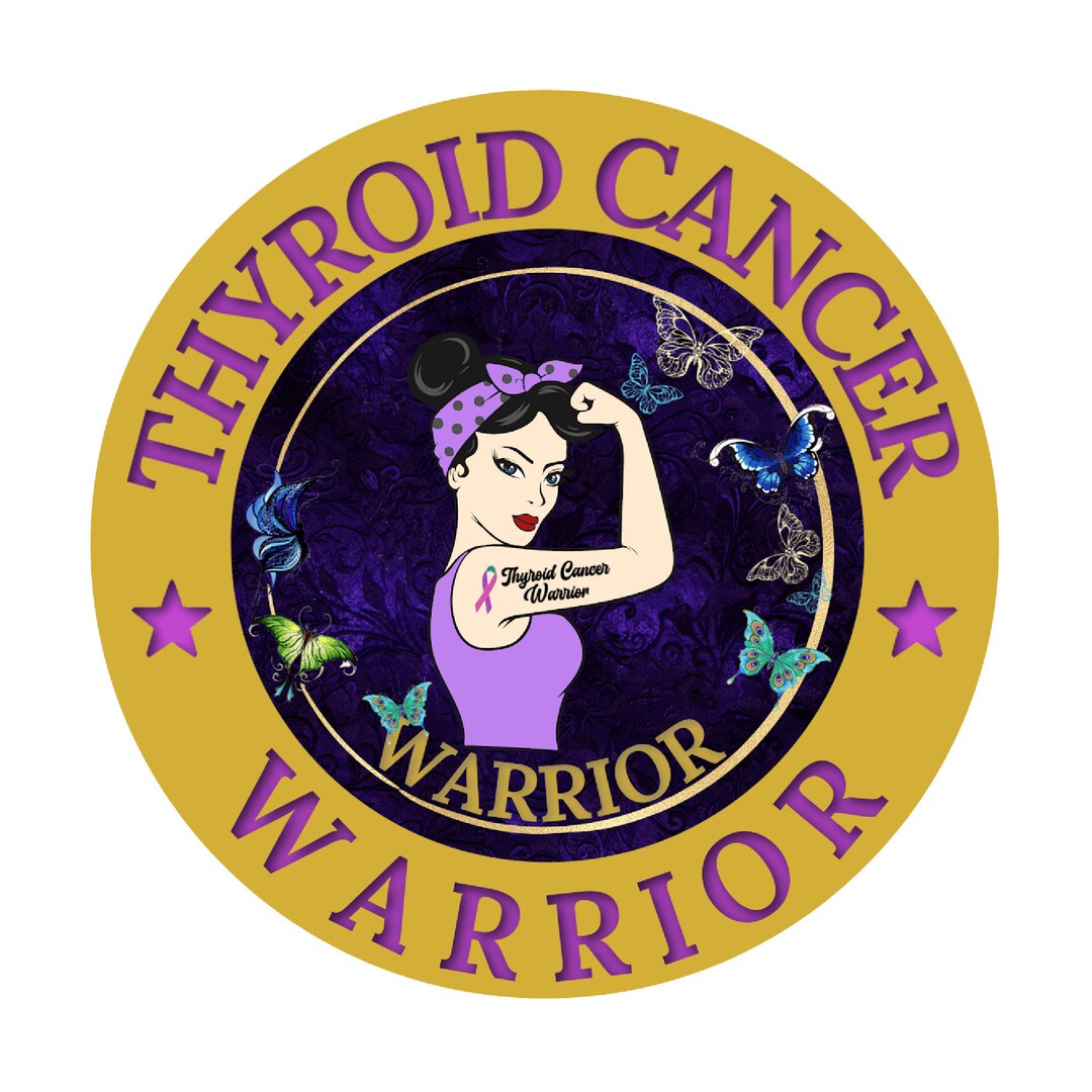 Thyroid Cancer Warrior SVG Design File, Cricut Printable Instant Digital Download SVG Png Psd ...