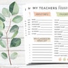 Substitute Teacher Note Printable for Middle School & High School | Sub ...