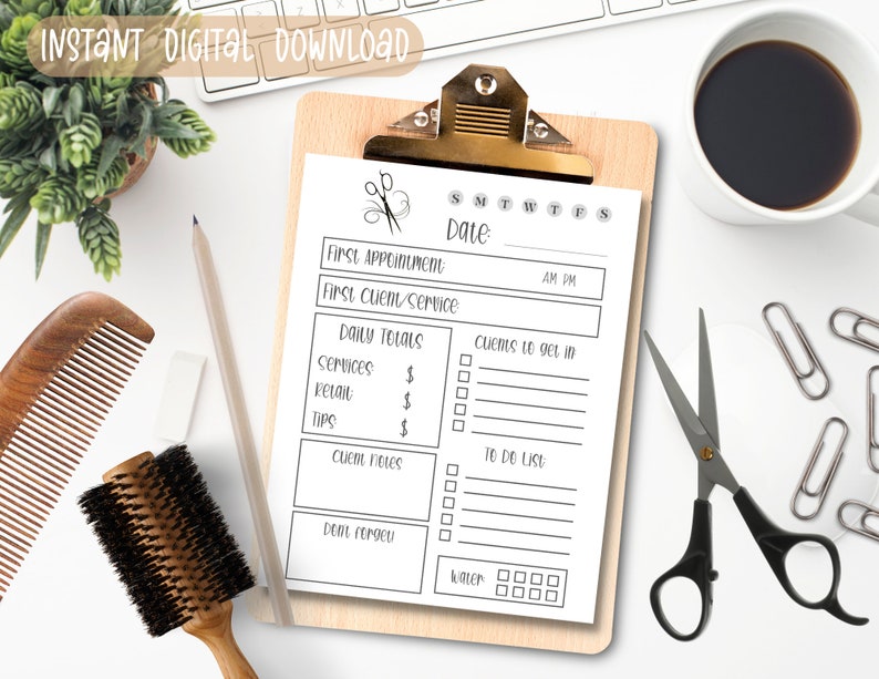 Salon Daily Task List Printable | for Busy Hair Stylists / Nail ...