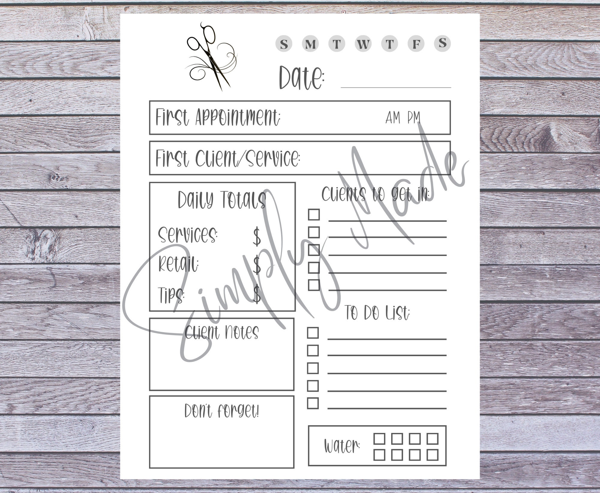 Salon Daily Task List Printable | for Busy Hair Stylists / Nail ...