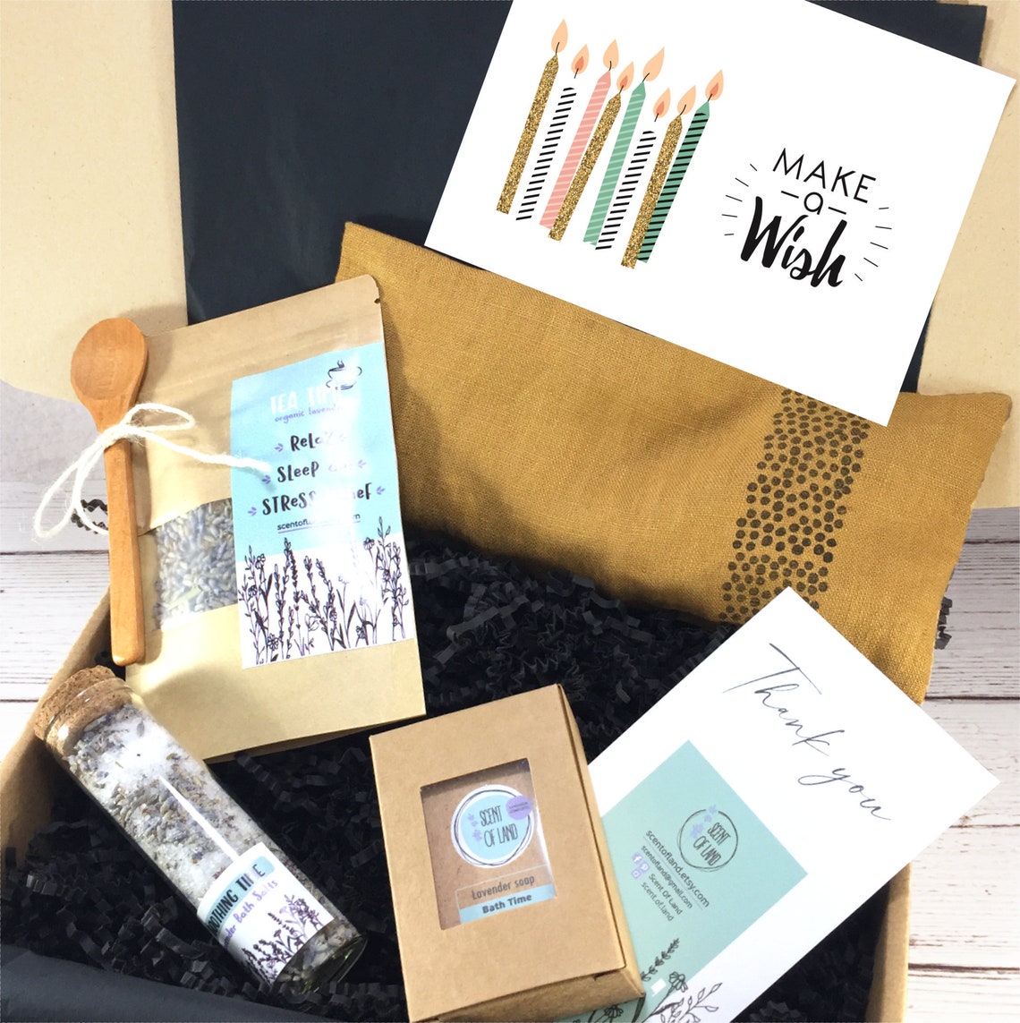 Make a wish gift box Relaxation birthday Gift set Stress | Etsy