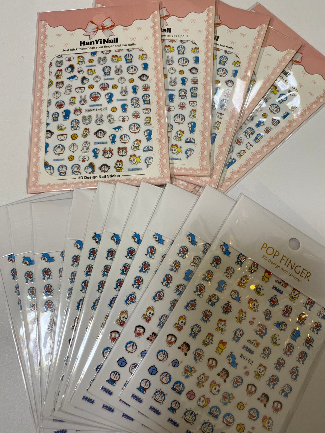 3D Design Nail Sticker Doraemon 2 Pieces - Etsy