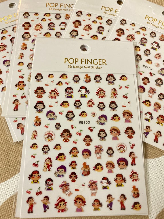 3D Design Nail Sticker Peko Chan | Etsy