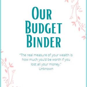 Floral Budget Binder Printables - Etsy