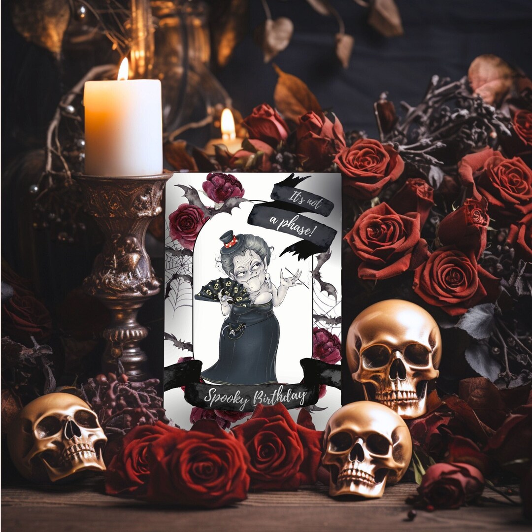 Spooky Birthday Birthday Card as a Digital Download to Print Yourself ...