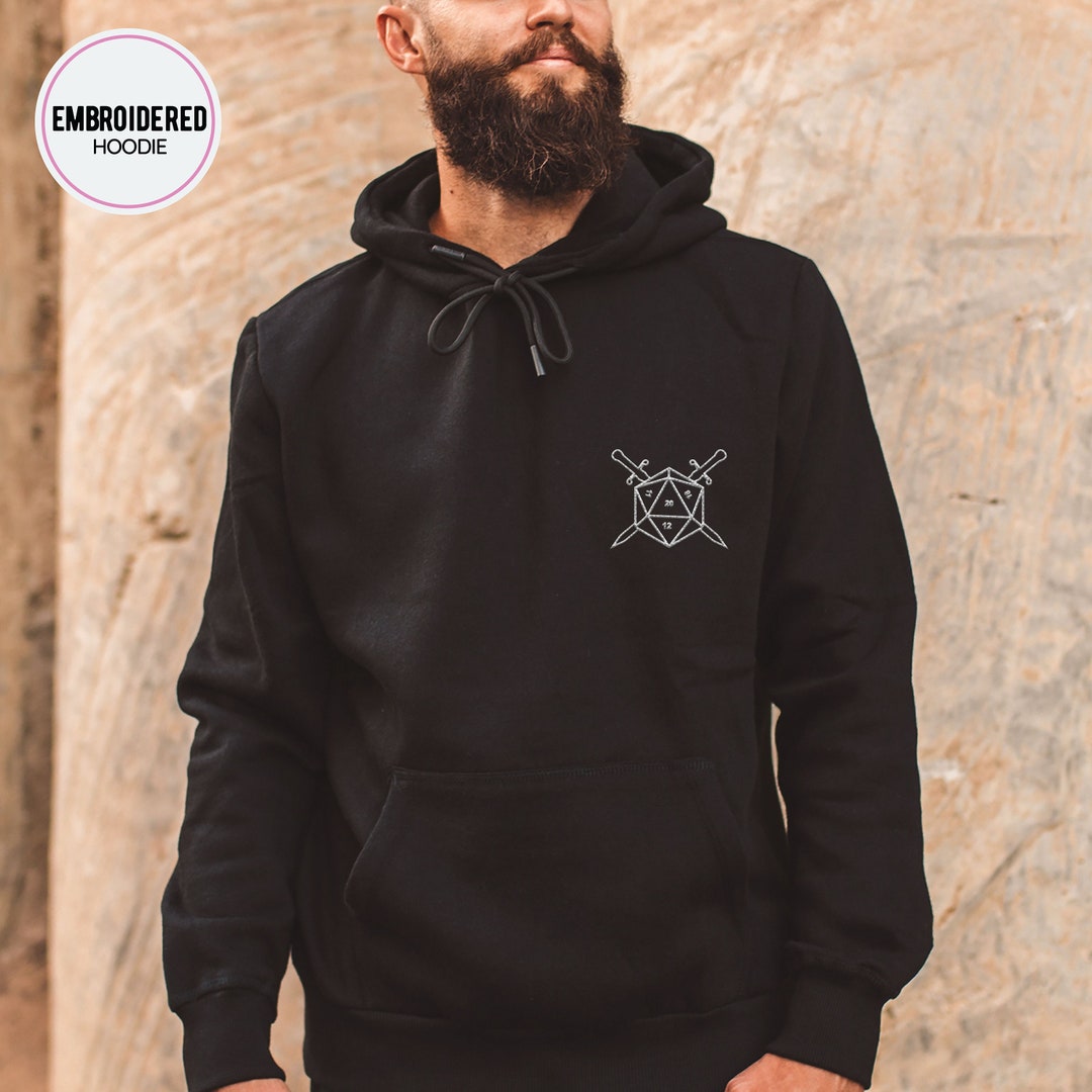 Dungeons and Dragons Embroidery Hoodie: D20 Dnd Jumper, Dungeons and ...