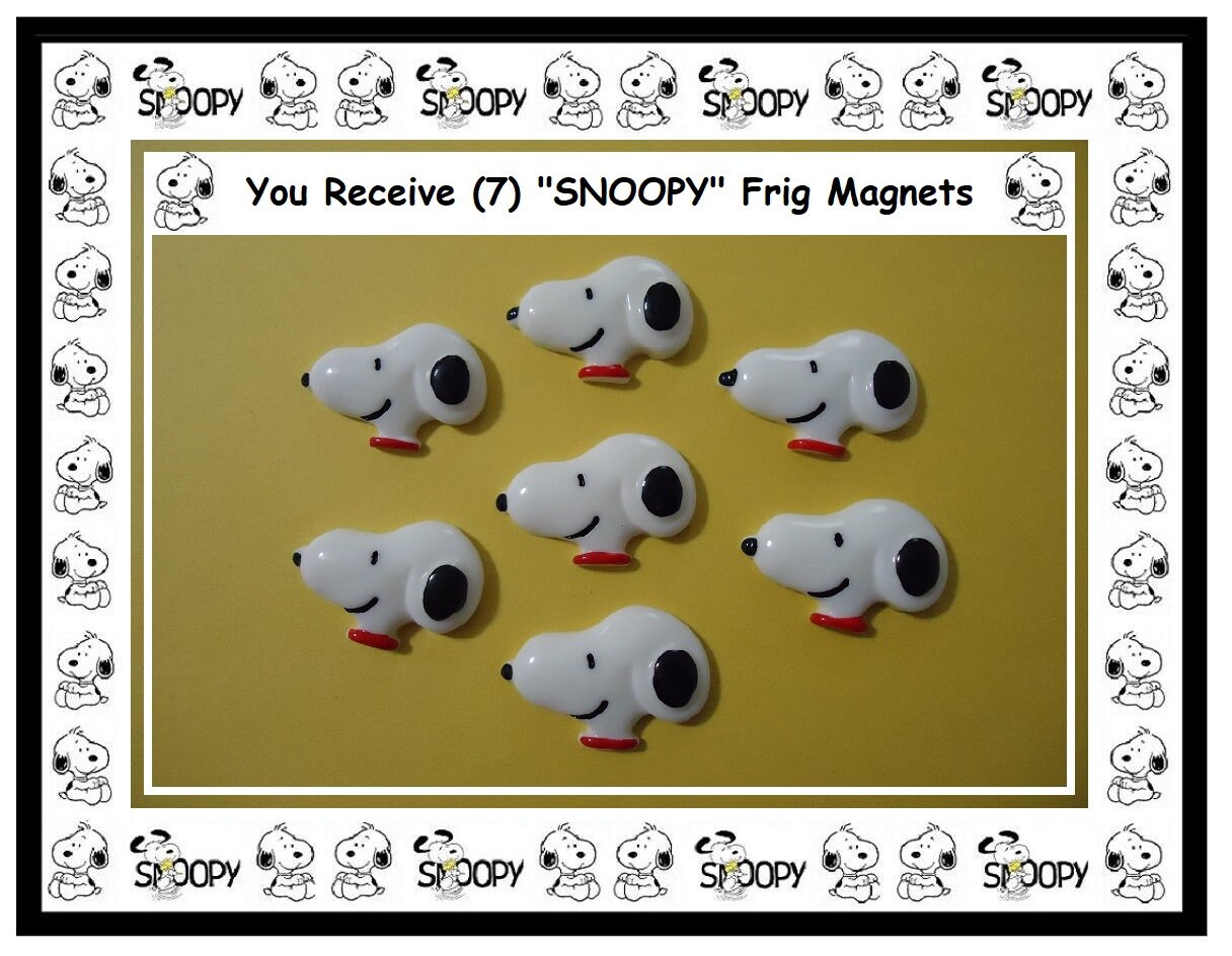 Snoopy Magnets Snoopy Frig Magnets Office Gifts Stocking Stuffer Secret ...