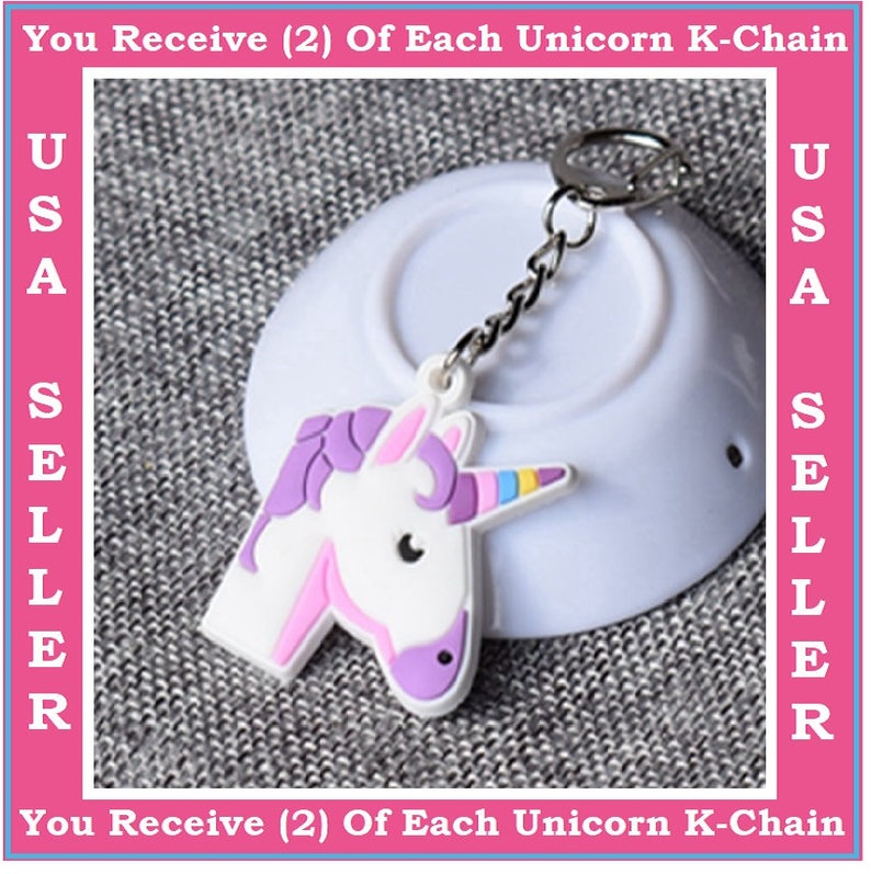 Unicorn Key Rings Unicorn Key Chains Sweet Birthday Party Favors Good ...