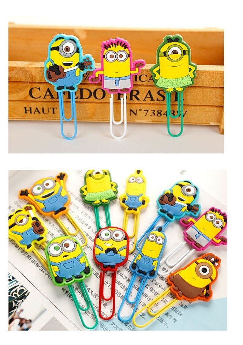 Minions Paper Clips Office Accessories Gift 10 Minion Paper - Etsy