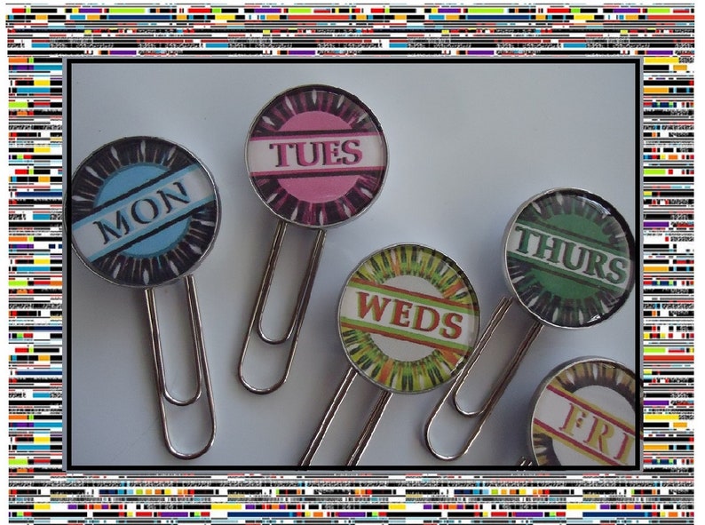 Paper Clips Days of the Week Cool Office Gift BFF Gift Teacher Gift (7 ...