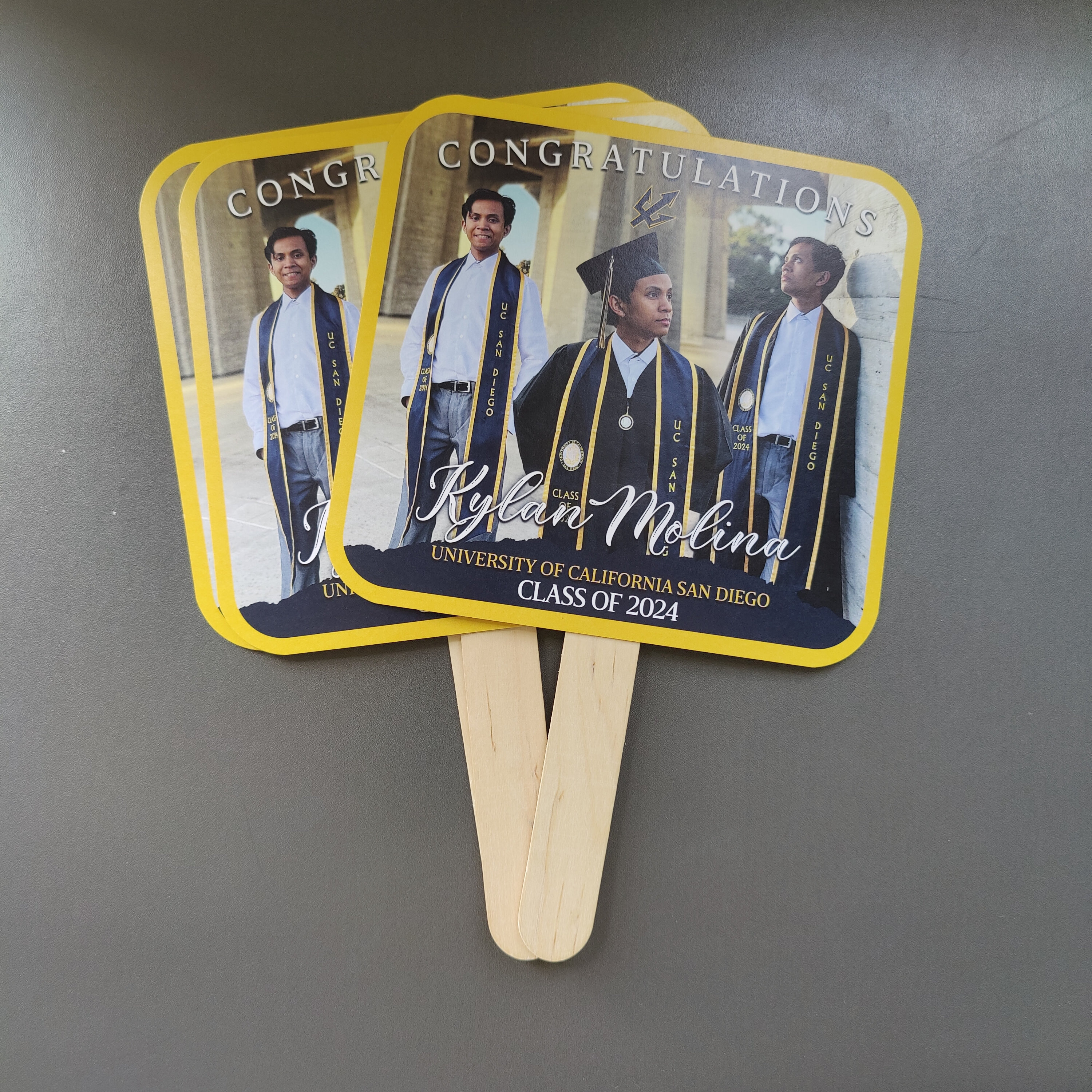 Custom Photo Graduation Fans Fast Shipping - Etsy