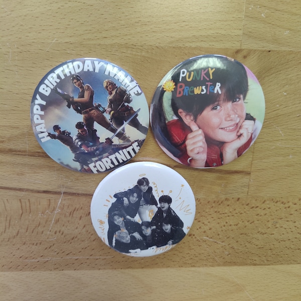 Personalized Photo Buttons - Etsy