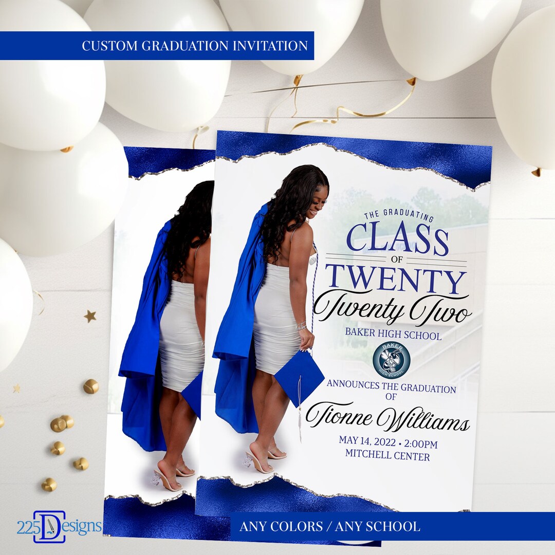 Custom Photo Graduation Invitation Full Body - Etsy