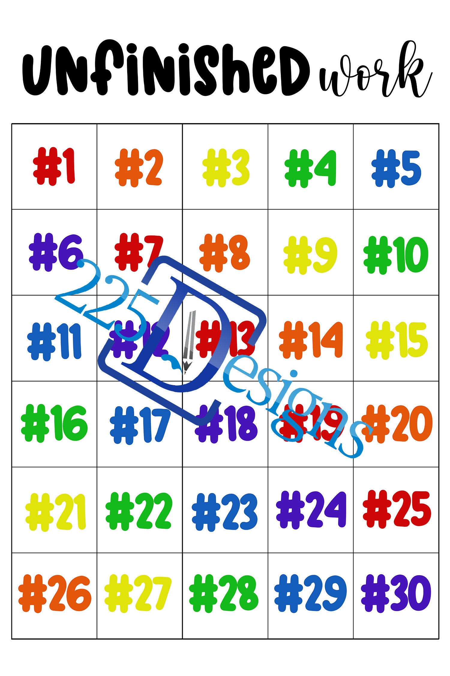 Unfinished Work Classroom Poster - Etsy