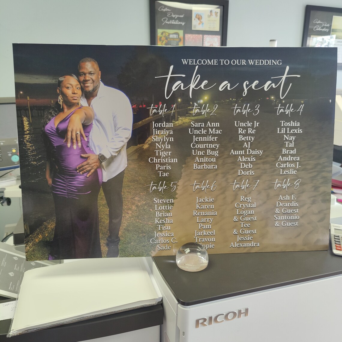 Custom Wedding Seating Chart Digital File - Etsy