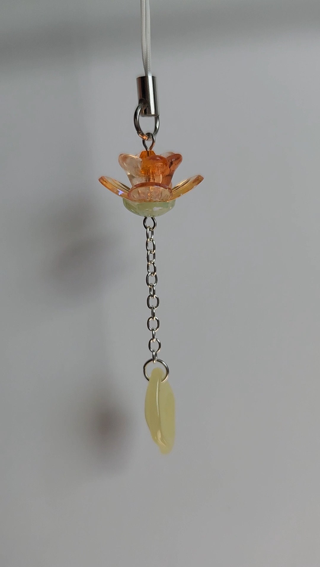 Pink Flower Phone Charm Beaded Lotus Flower Phone Strap Fairycore ...