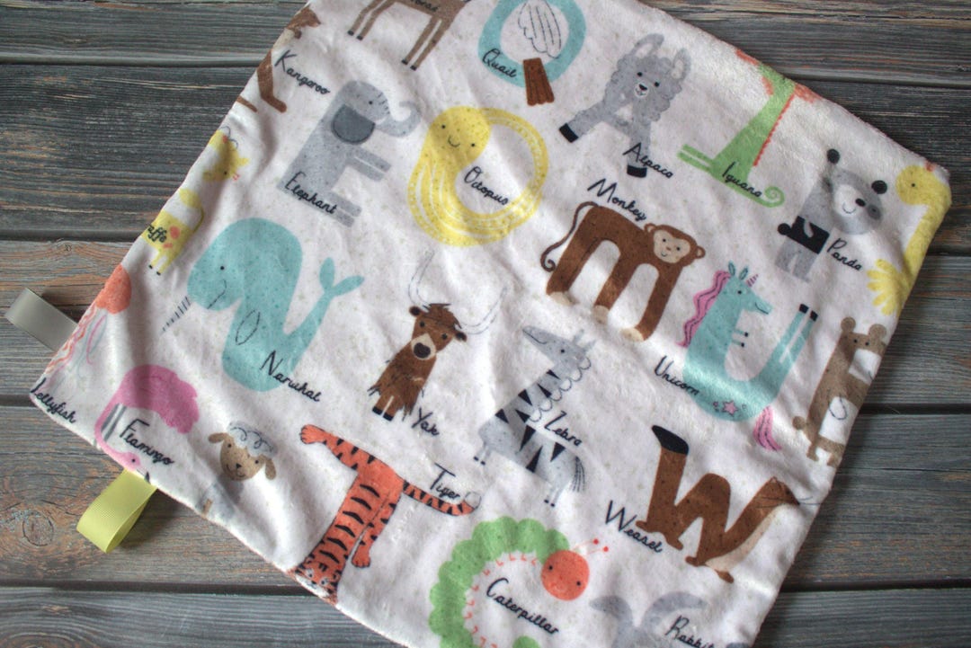 Sensory/snuggle Blanket/take Along-2 Sided Minky/minky-white With ...