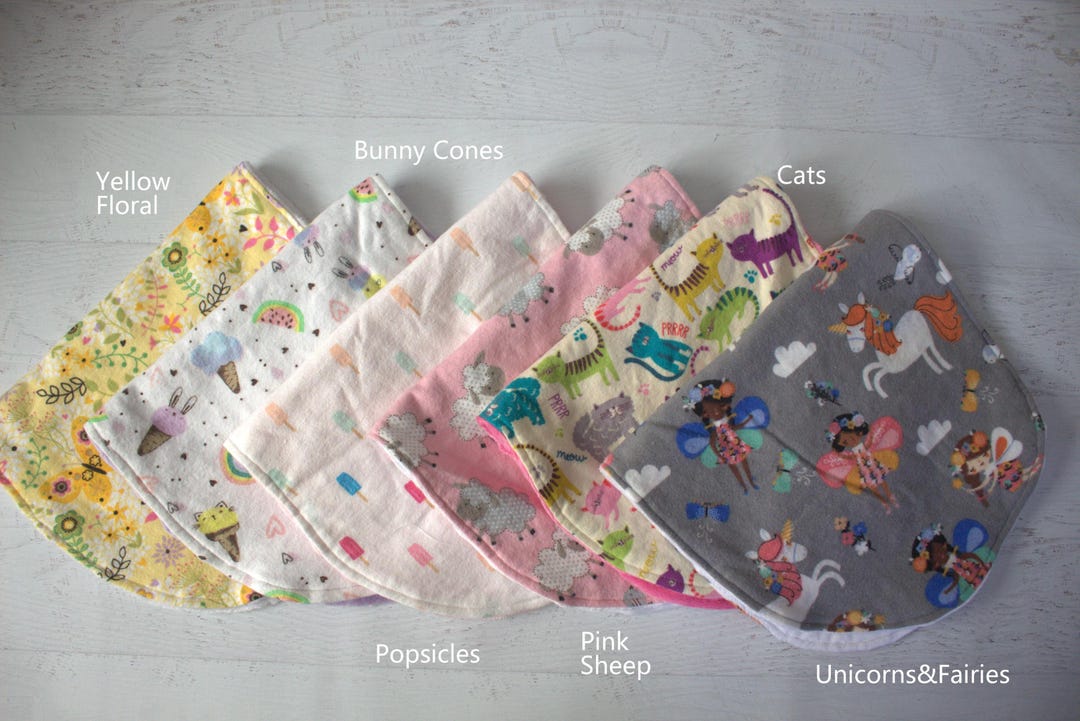 18 Patterns to Choose From-2 Sided Burp Cloths Girl/upick Styles - Etsy