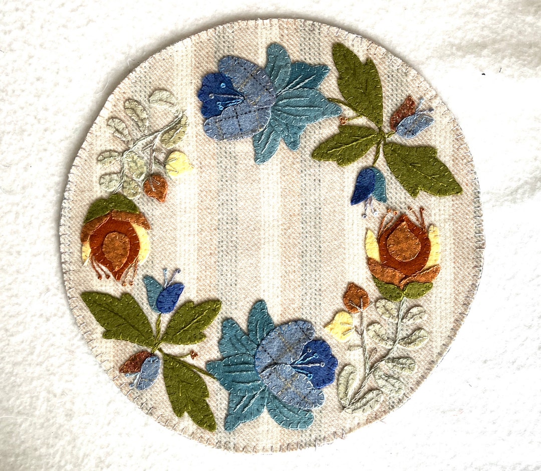 Floral Wool Table Mat - Etsy
