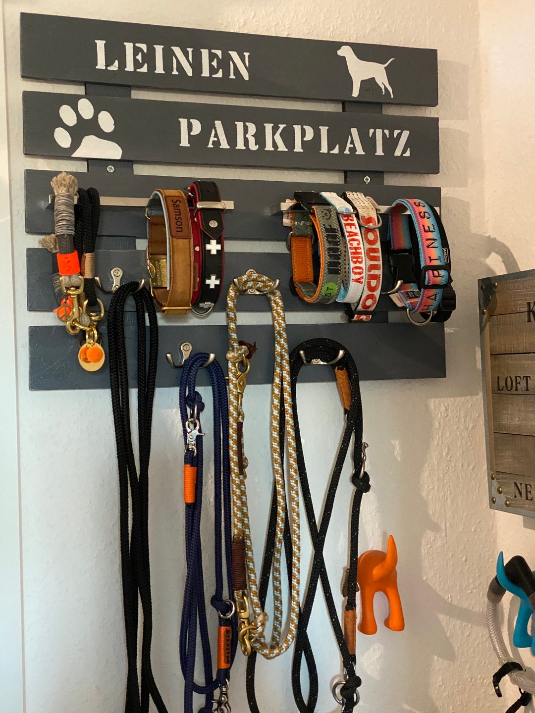 Dog Leash Parking Coat Rack, Dog Coat Rack, Dog Leash Hook Strip, Leash ...