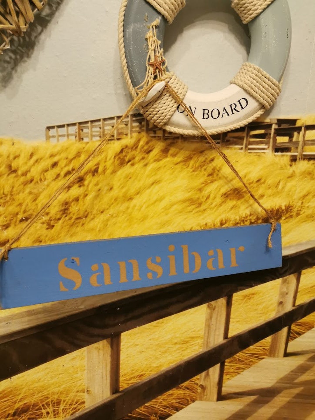 Wooden Sign Zanzibar, Maritime Wall Decoration, Wooden Decoration ...
