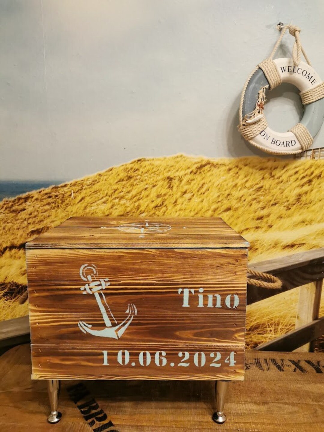 Memory Box for Birth Baptism, Gift for 18th Birthday, Wooden Chest ...
