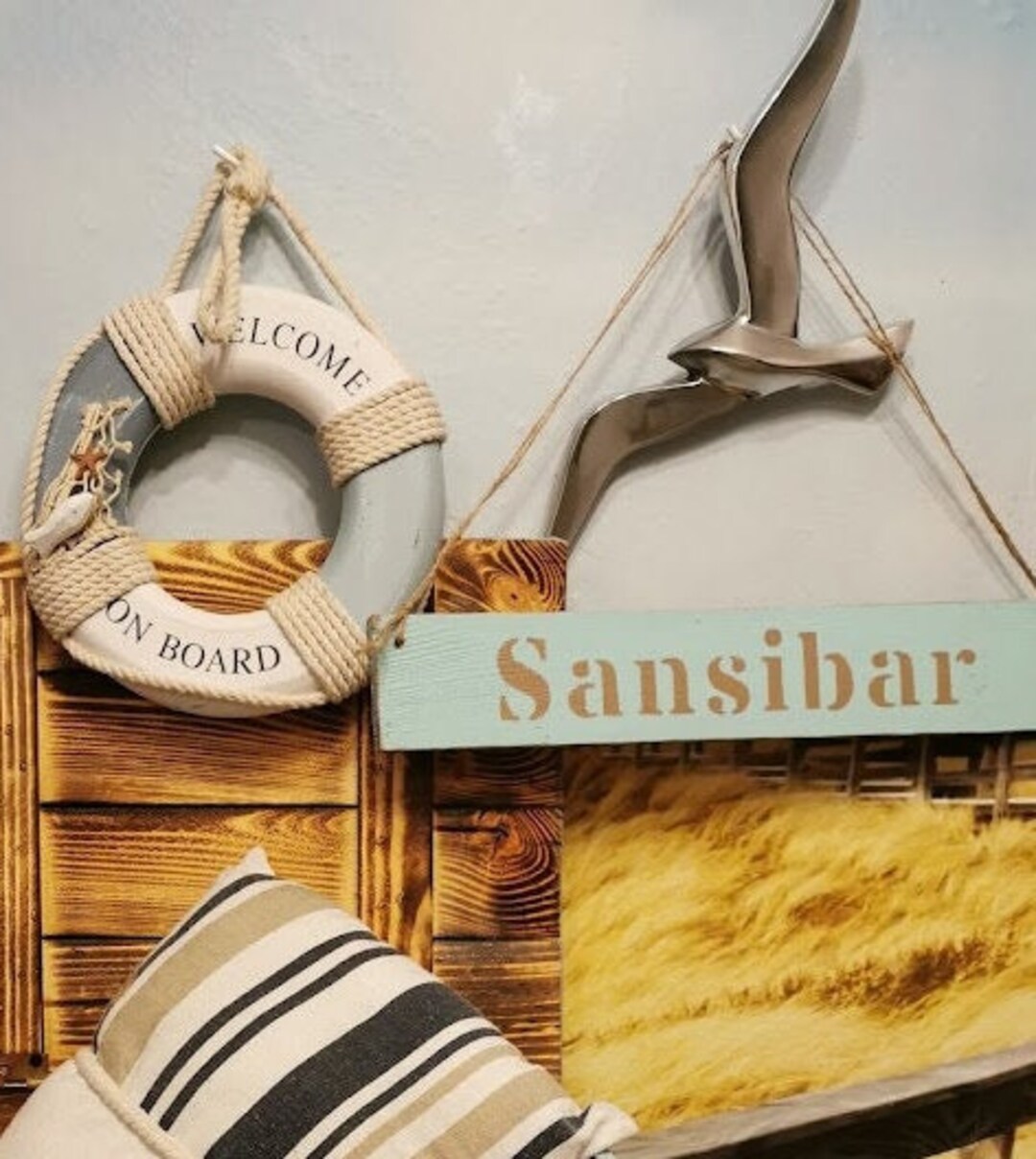 Wooden Sign Zanzibar, Maritime Wall Decoration, Wooden Decoration ...