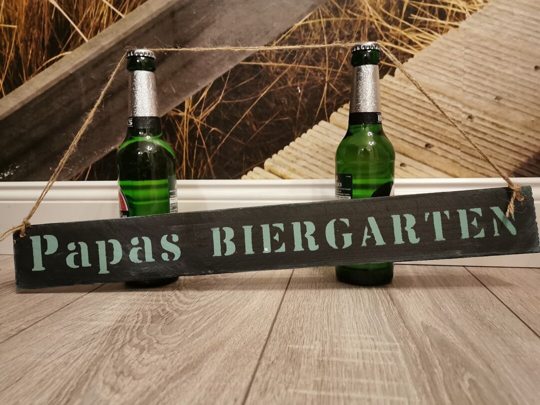Papas Beer Garden Garden Sign,wall Decoration,gift Father,wooden Sign ...