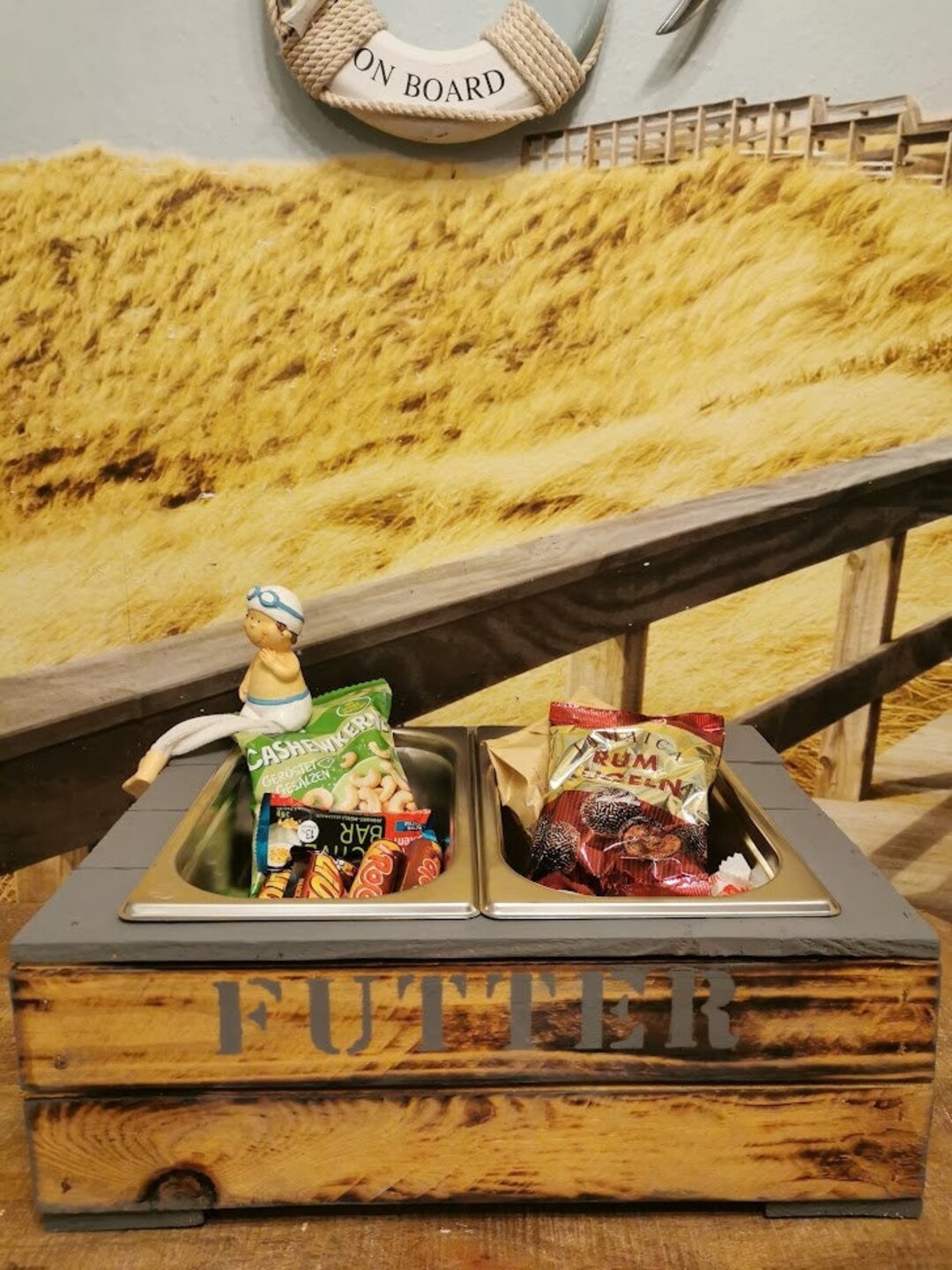 Men's Gift Dad Birthday, Wooden Snack Bar Gift Man, Candy Box, Gift for ...