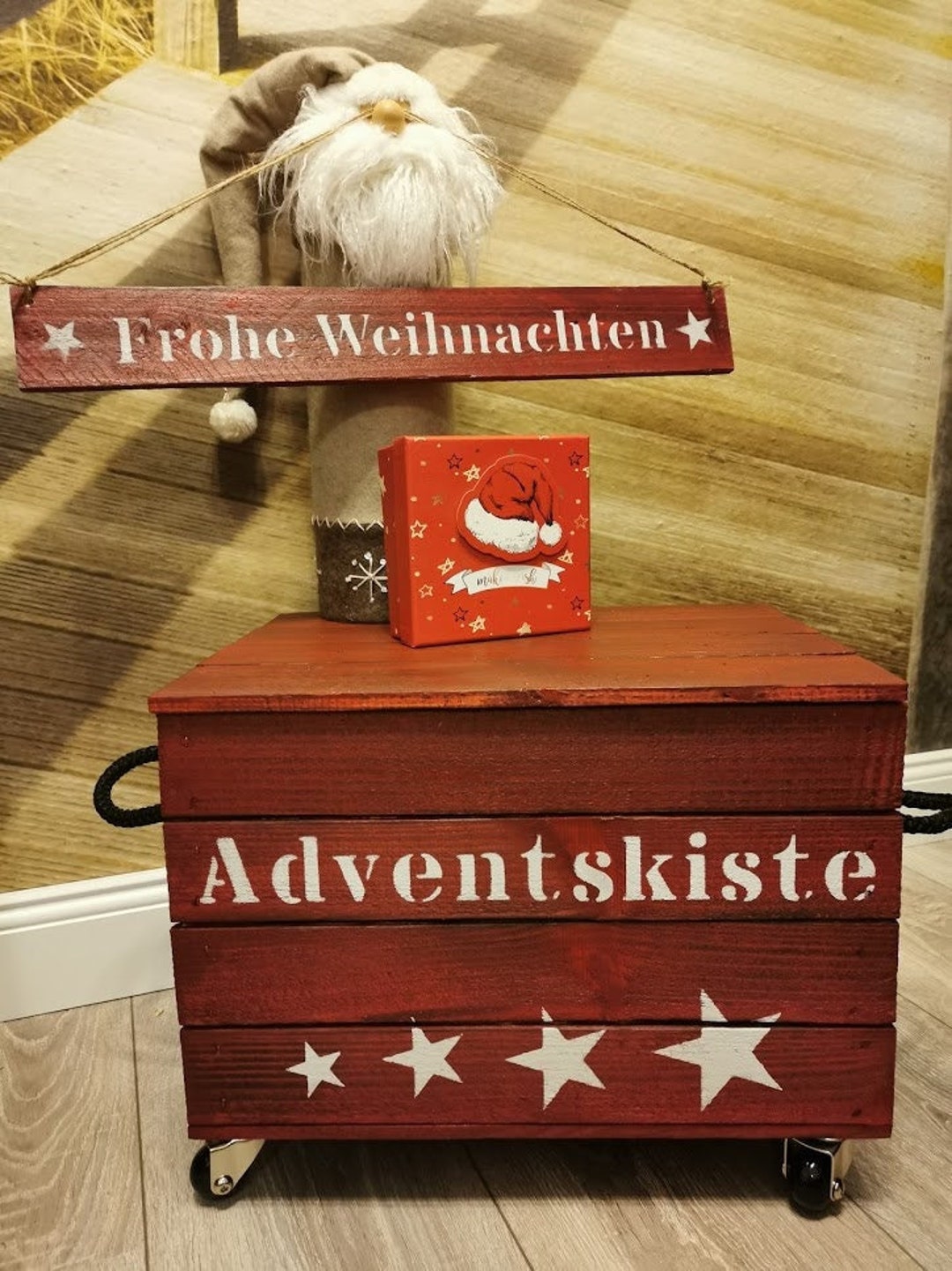 Advent Box Flamed With Lid Christmas Chest Christmas Gift - Etsy