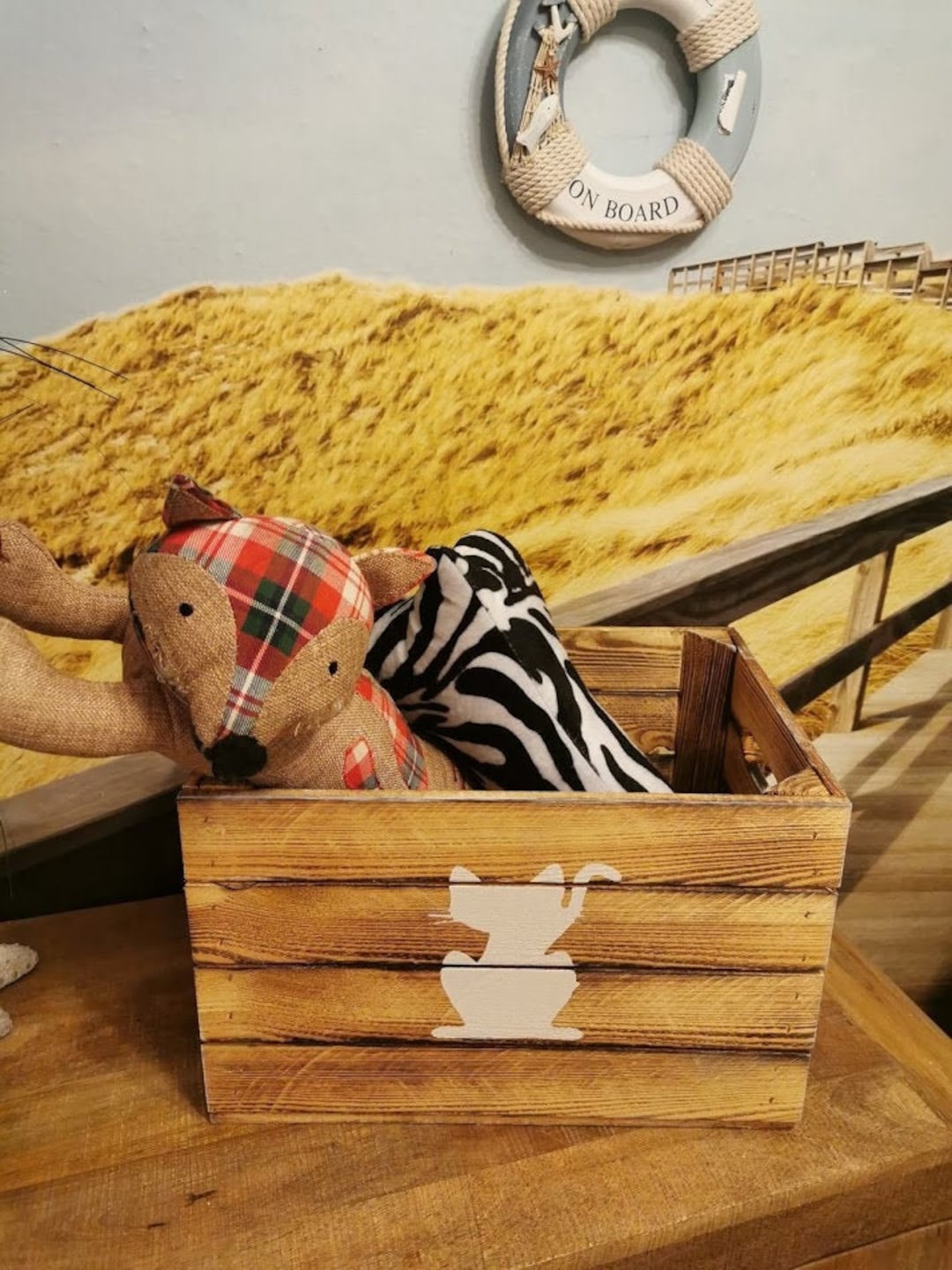 Wooden Box for Cat Toys, Cat Box Storage Box Toy Cat, Memory Box ...