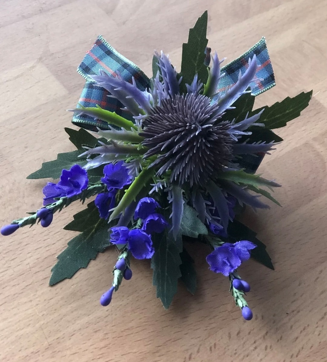 1 X Purple Scottish Thistle and Purple Heather Button Holes With Flower ...