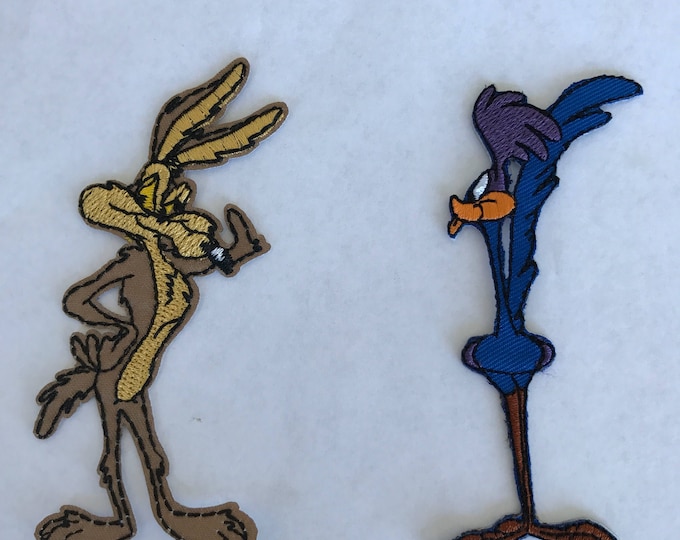 Wile E Coyote and Roadrunner Inspired Iron on Patch, Birthday Party Patches - Etsy