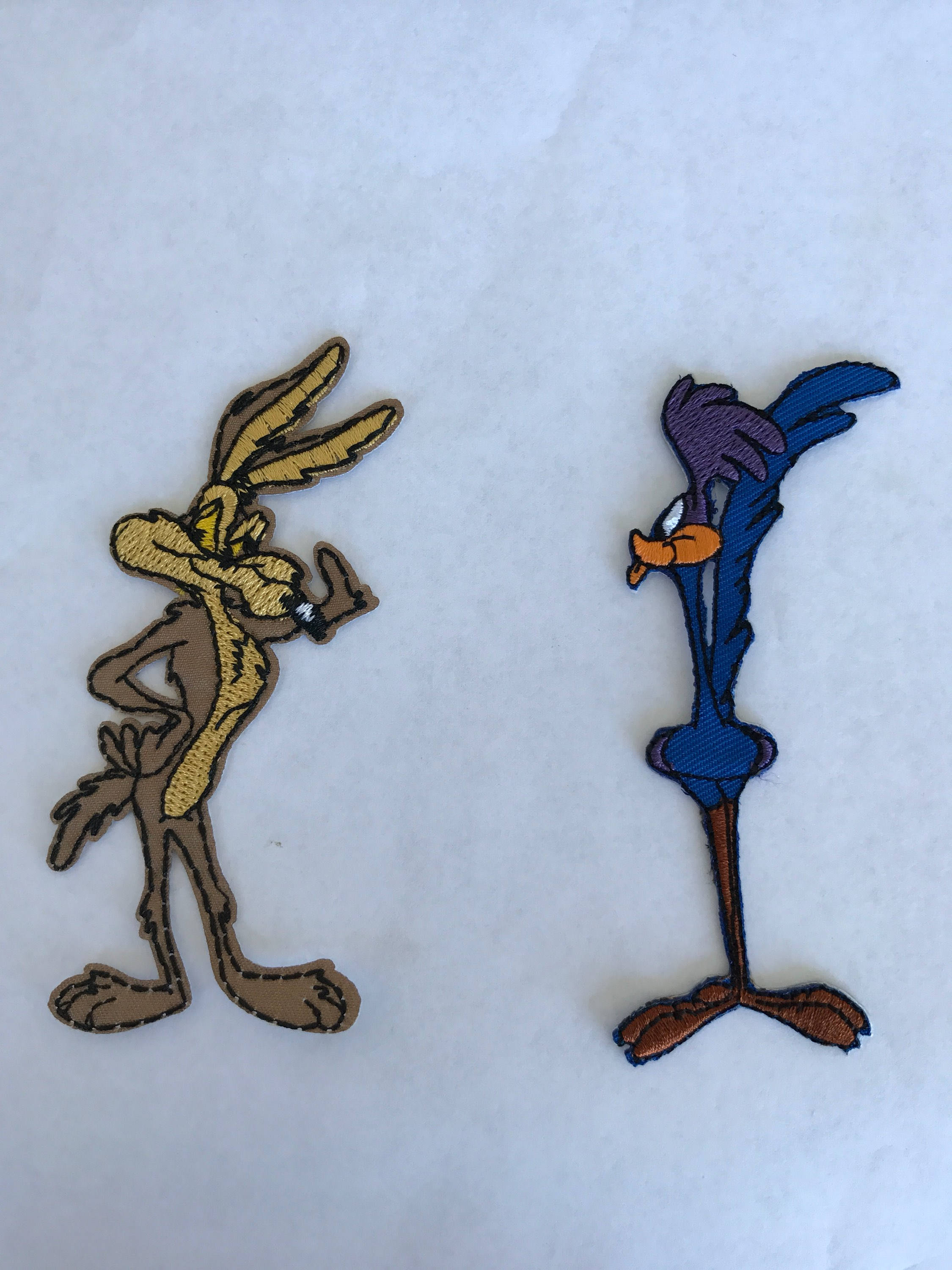 Wile e coyote and roadrunner inspired iron on patch birthday | Etsy