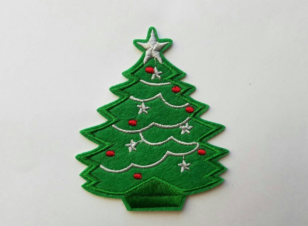 Christmas Tree Iron on Patch, Christmas Tree Applique - Etsy