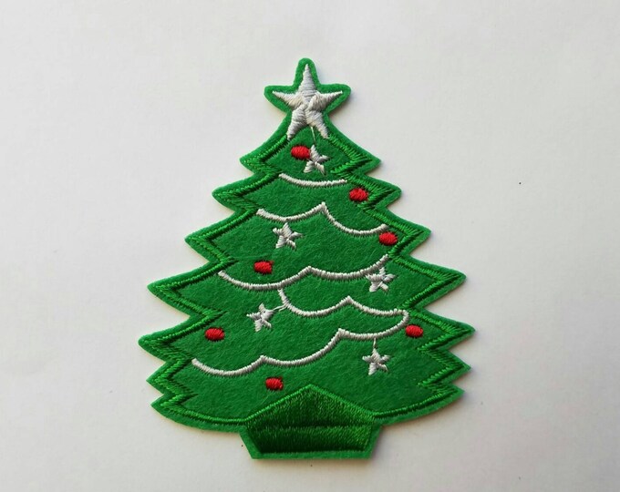 Christmas Tree Iron on Patch, Christmas Tree Applique - Etsy