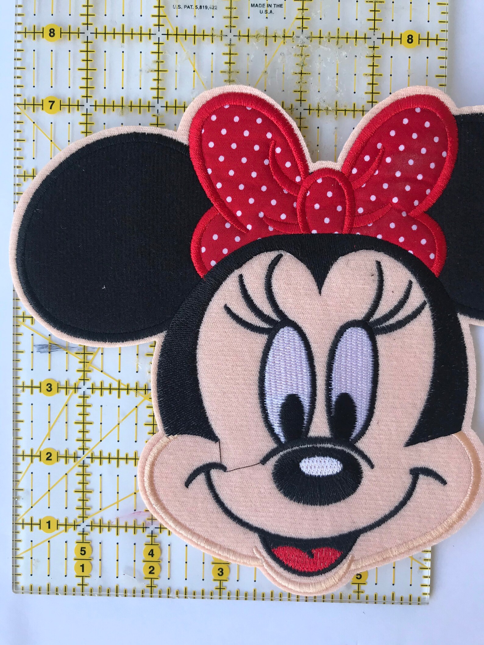 Minnie Mouse Inspired Iron on Patch, Large Minnie Mouse Inspired Patch ...