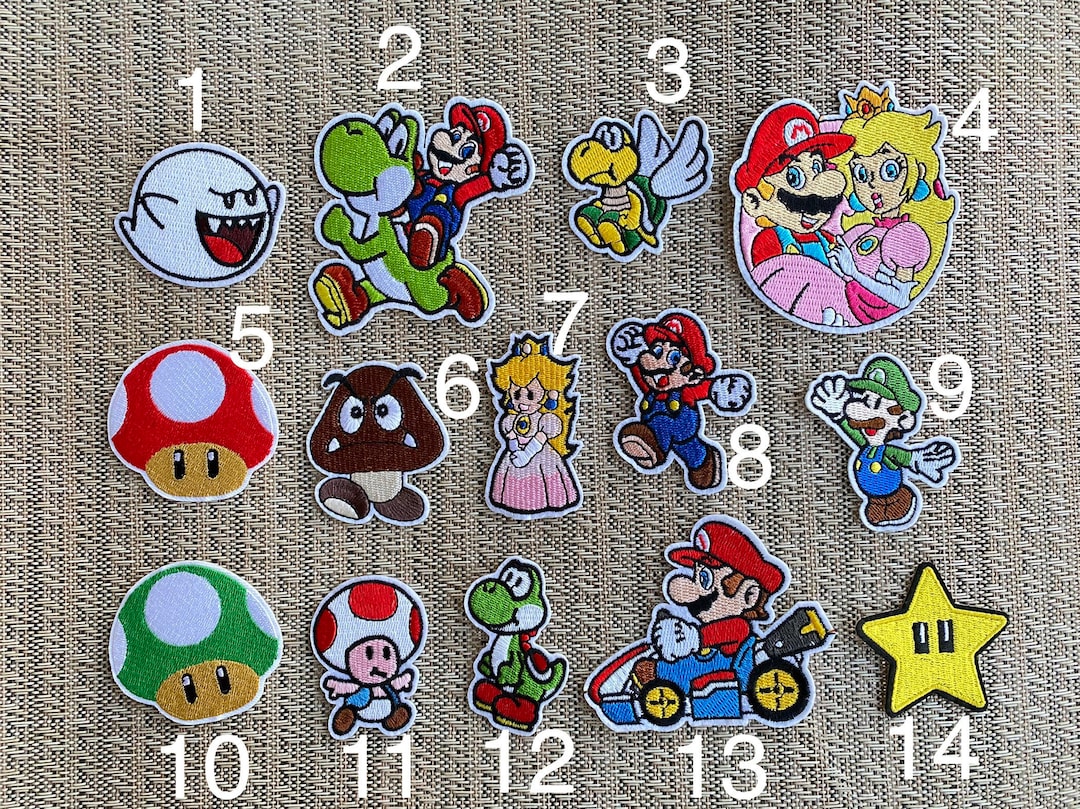 Mario Kart Inspired Iron on Patch, Super Mario Inspired Iron on Patch ...