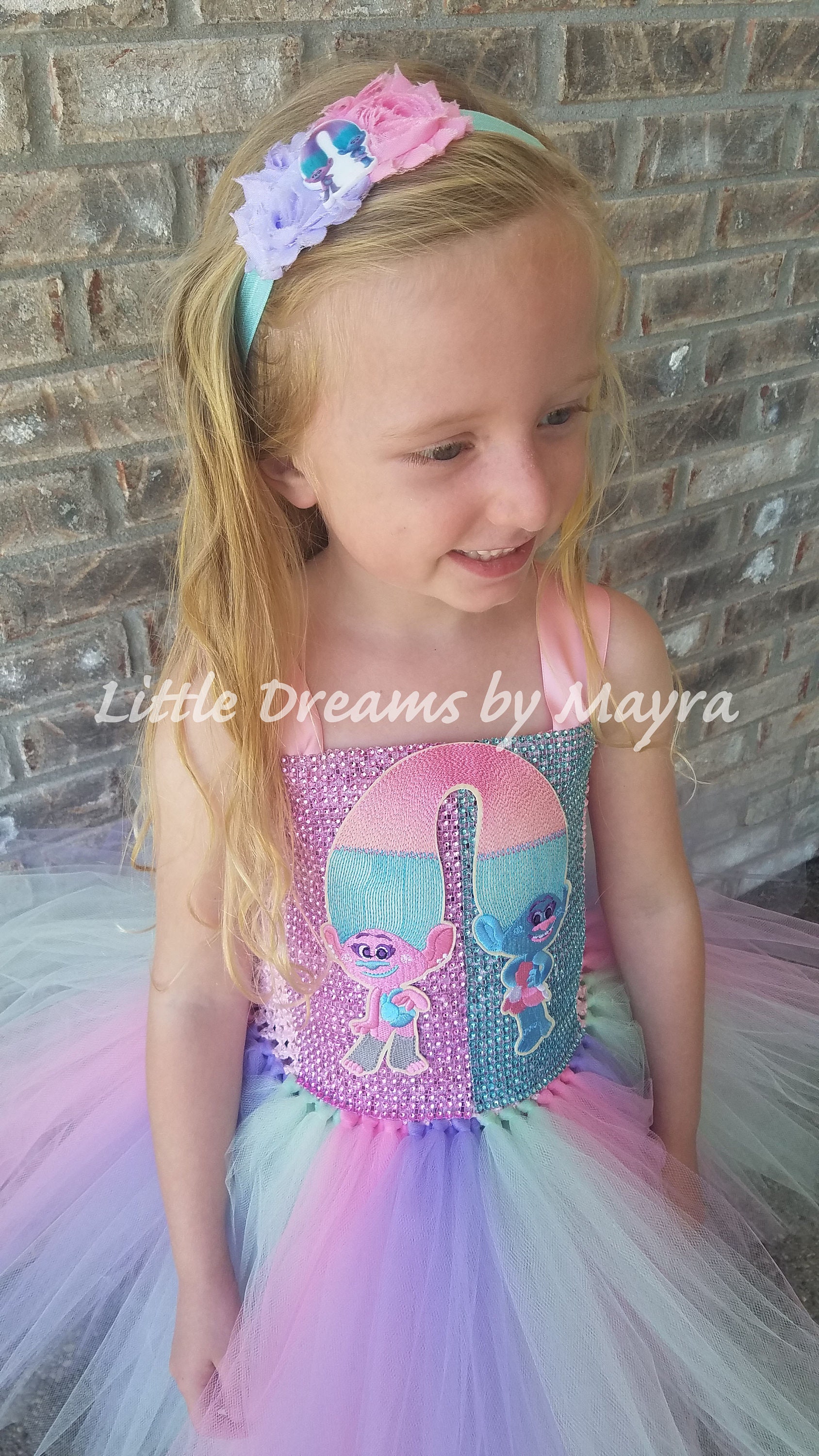 Satin and Chenille Inspired Tutu Dress Trolls Inspired - Etsy