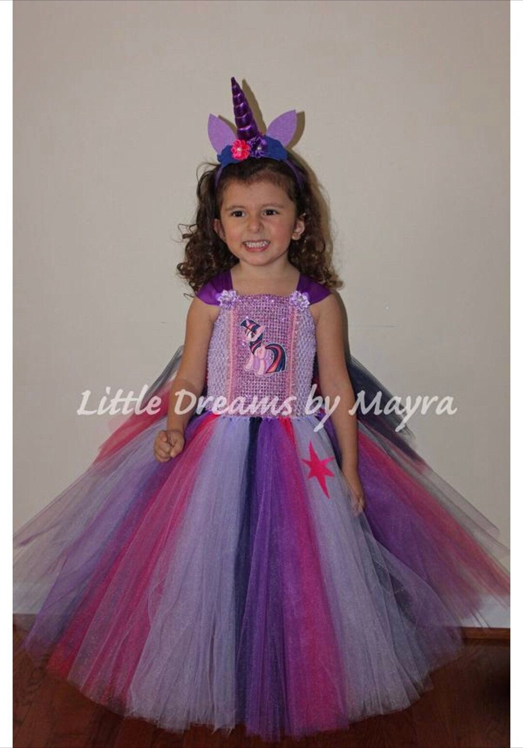 Twilight Sparkle Pony Inspired Tutu Dress and Unicorn Hairpiece ...
