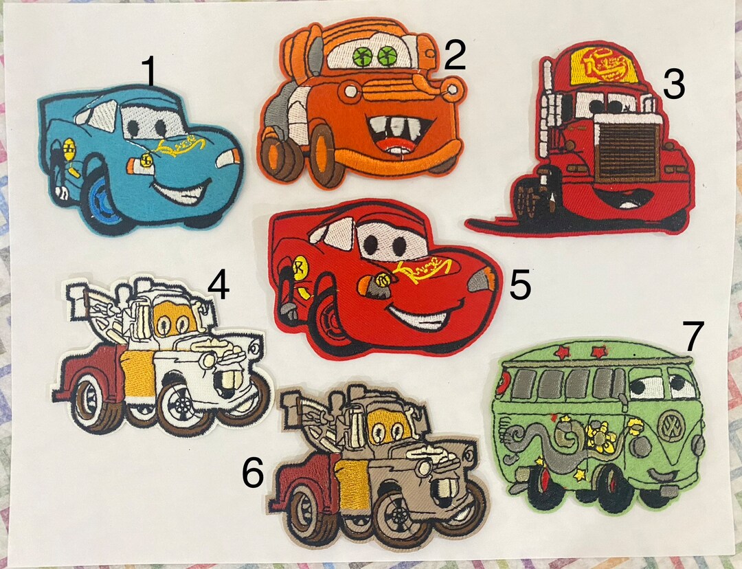 Lightning Mcqueen Cars Iron on Inspired Patch, Lightning Mcqueen ...