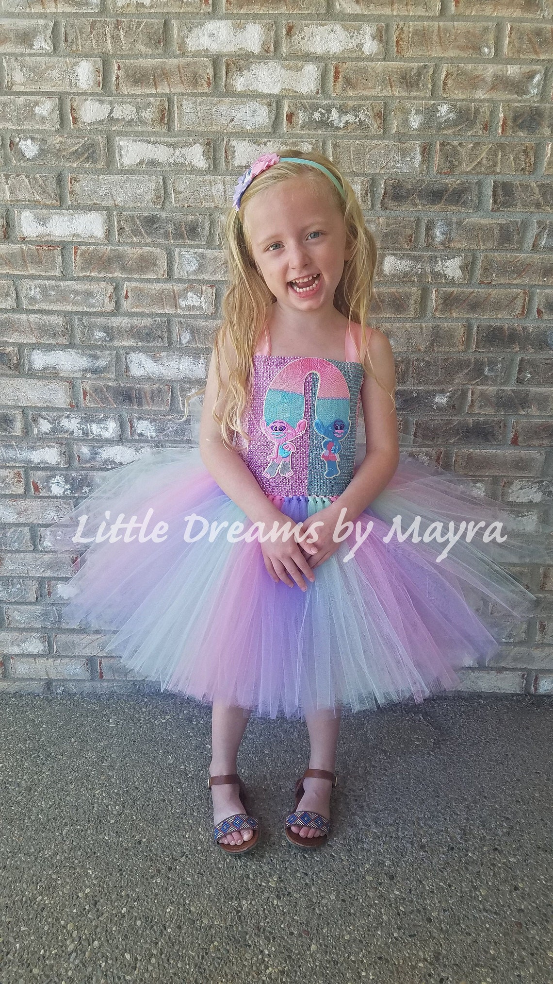 Satin and Chenille Inspired Tutu Dress Trolls Inspired - Etsy