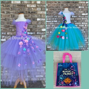Encanto Inspired Tutu Dress and FREE Bag, Maribel Inspired Costume ...