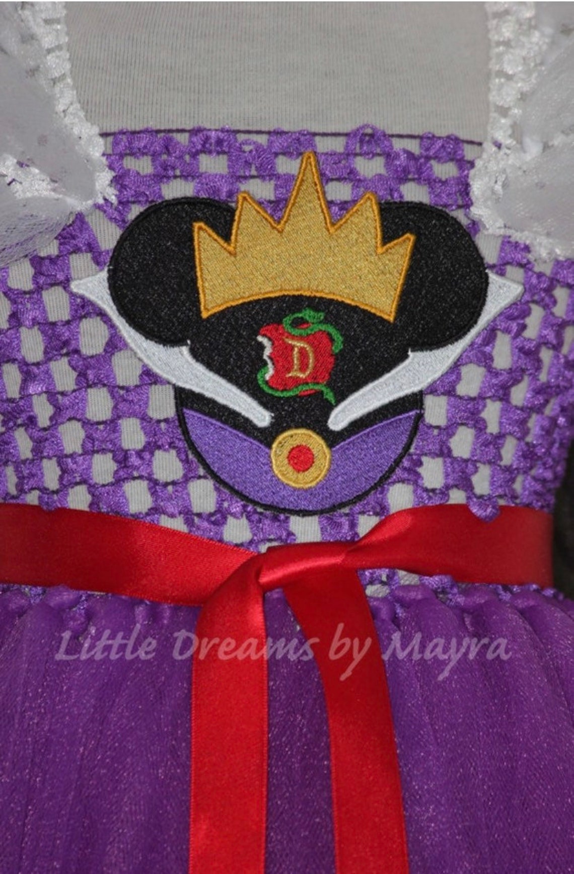 Villains Inspired Tutu Dress Costume and Headband, Evil Queen Inspired ...