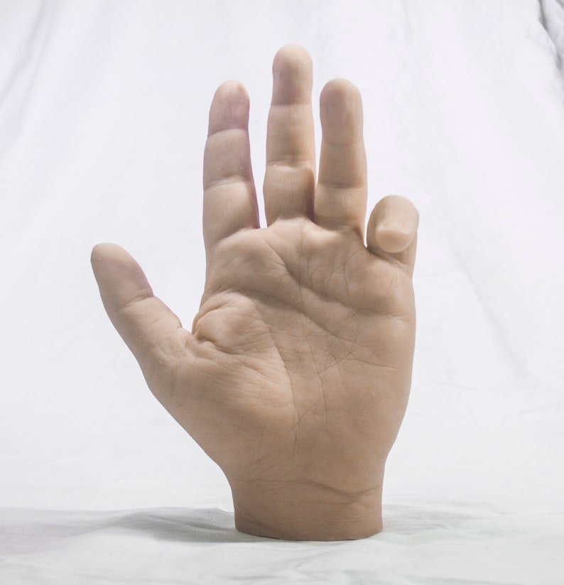 Pose-able Pair Silicone Robust Male Mannequin Hands - Light - Display ...