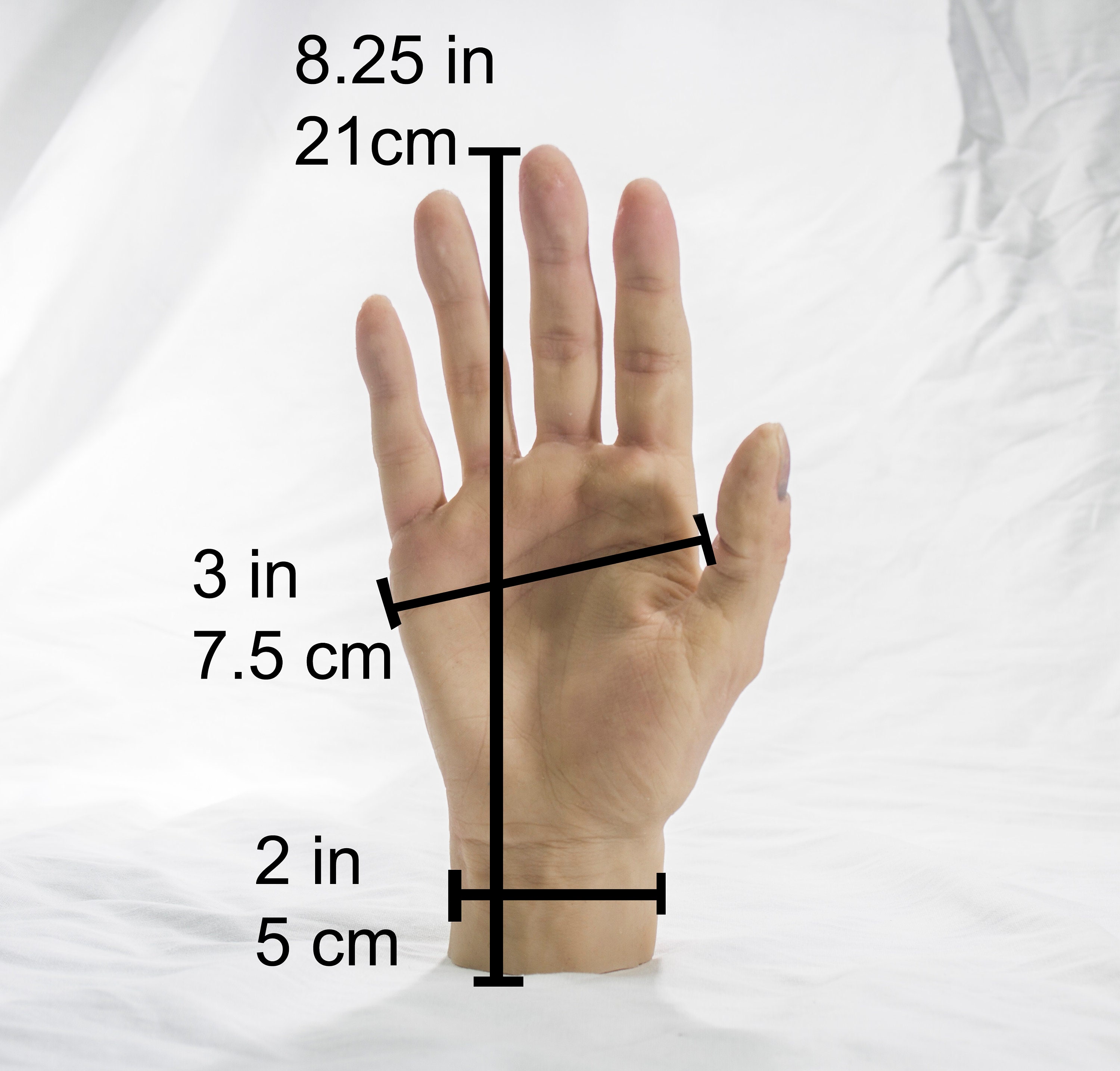 Pose-able Painted Pair of Silicone Female Mannequin Hand - Light Skin ...