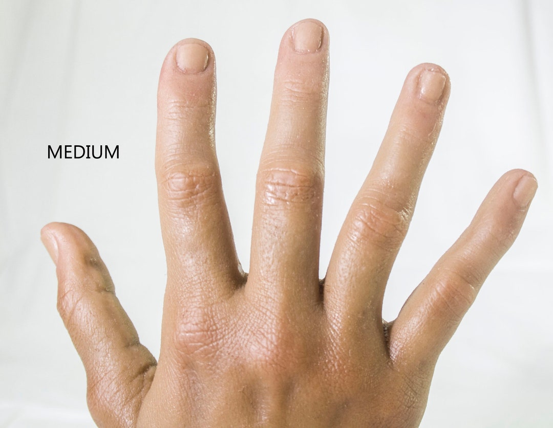 Pose-able Speckle Painted Right Silicone Male Mannequin Hand Display ...